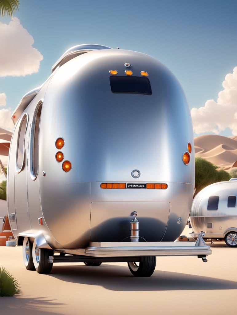 Premium Free ai Images | futuristic airstream trailer