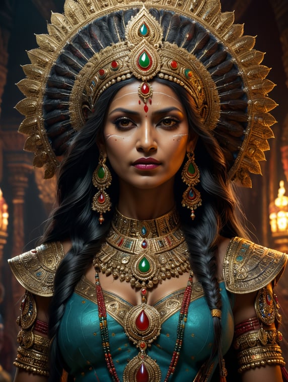 Premium Free ai Images | indian queen