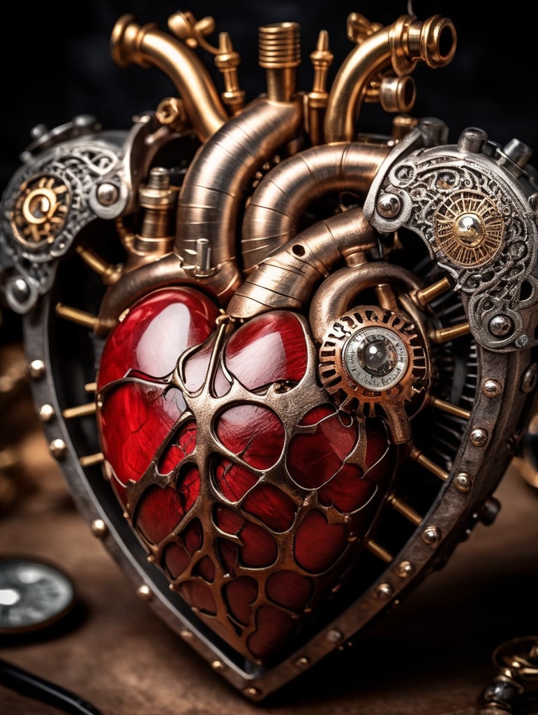 Premium Free ai Images | human heart made by skilled craftsman in ...