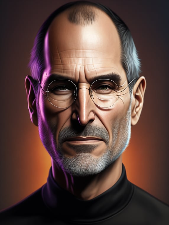 Premium Free ai Images | portrait of steve jobs natural colors elegant ...