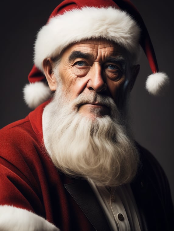 Premium Free ai Images | portrait of santa claus bright and saturated ...