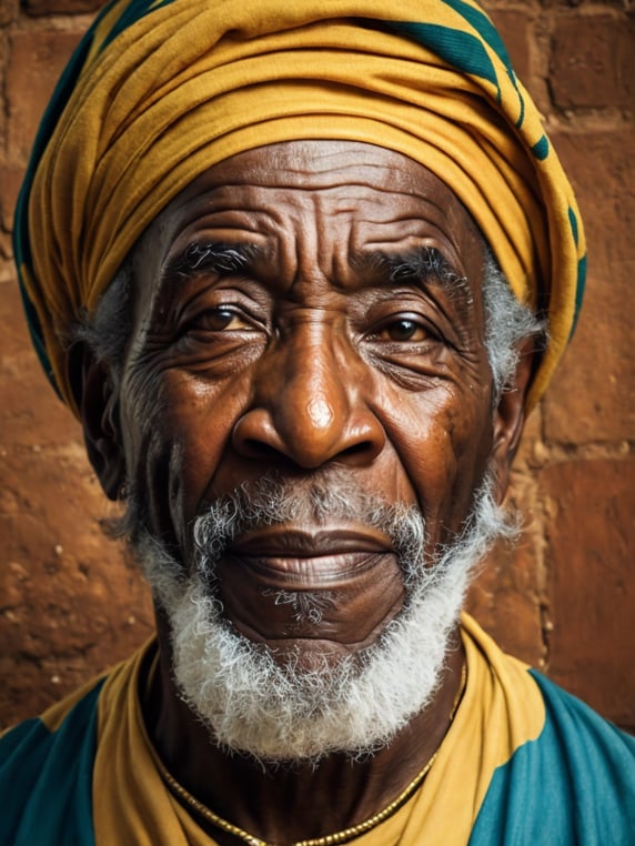 Premium Free ai Images | jamaicas old man portrait realistic image lots ...