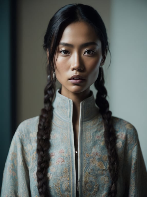 Premium Free ai Images | profile portrait of stunningly beautiful light ...