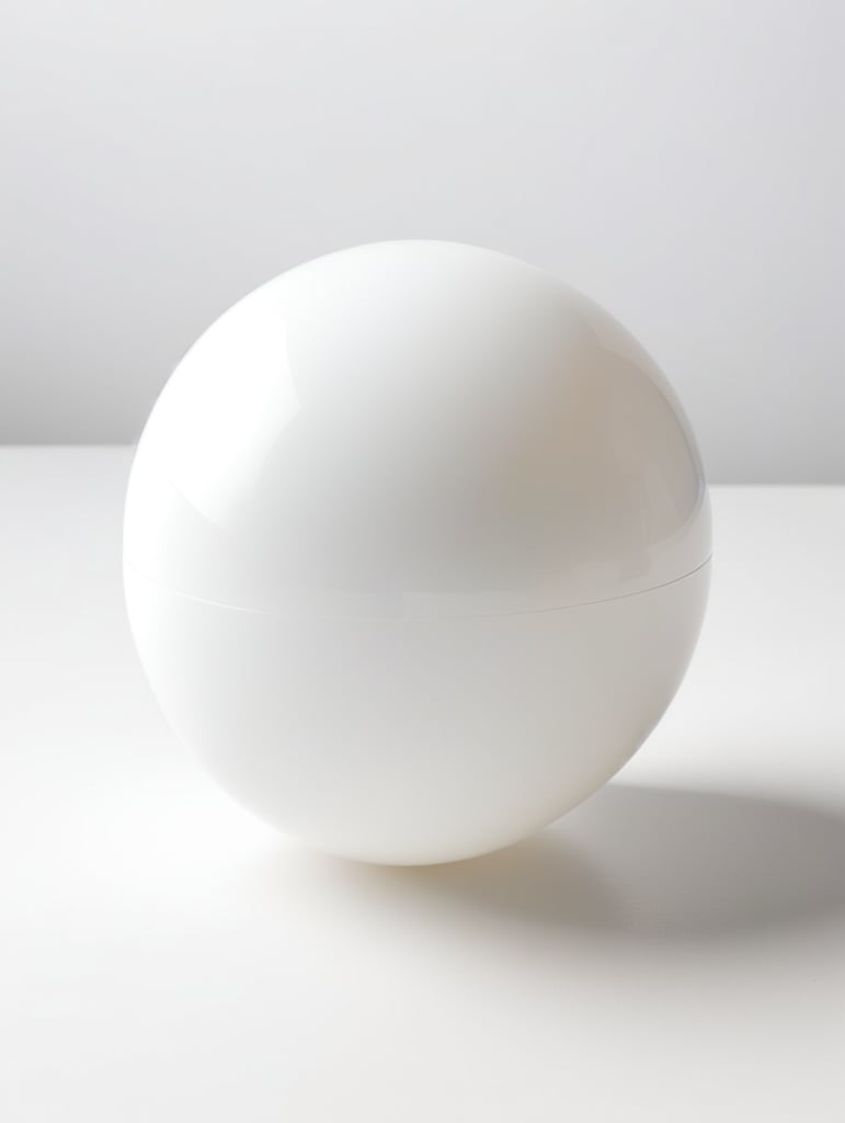 Premium Free ai Images | light gray plastic sphere isolated minimal
