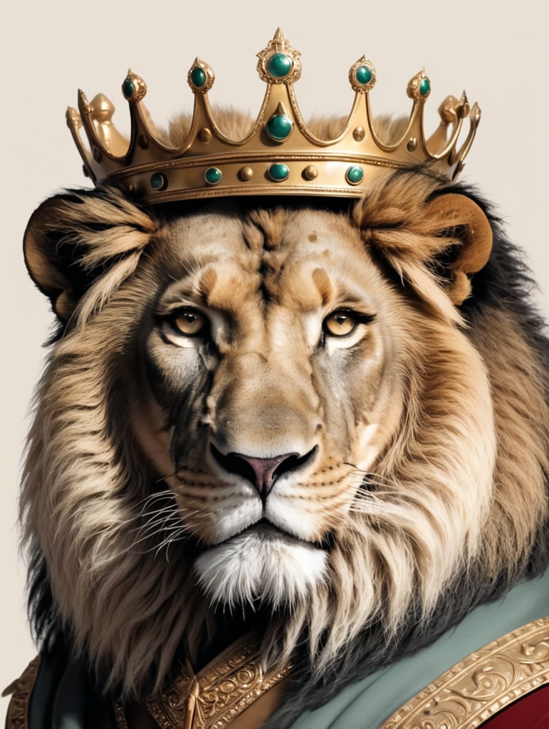 Premium Free ai Images | half lion half human king