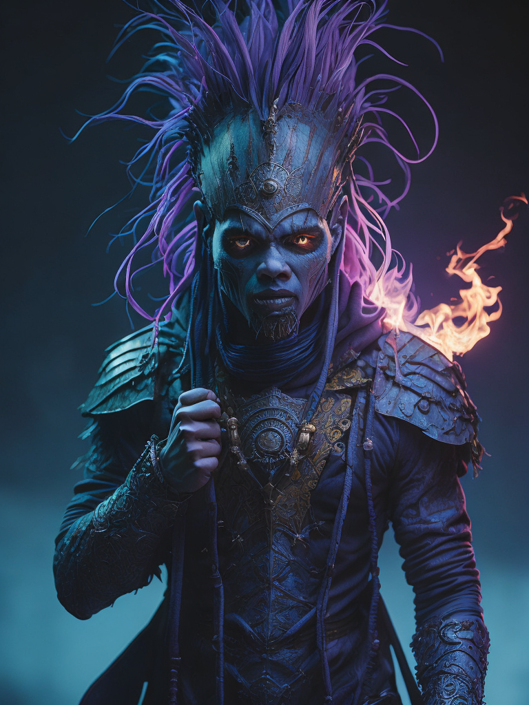 Lumenor AI Image Generation - witch doctor wearing voodoo mask ...