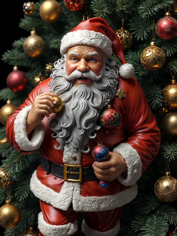 Premium Free ai Images | santa claus small plastic figure christmas toy ...