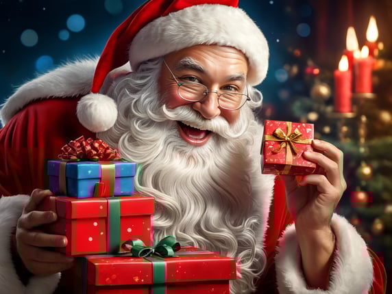 Premium Free ai Images | portrait of santa claus smiling one tooth ...