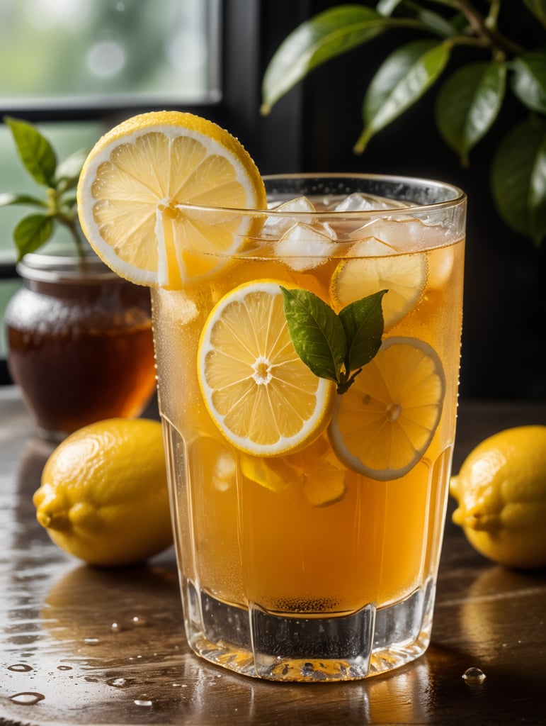 Premium Free ai Images | ice lemon tea