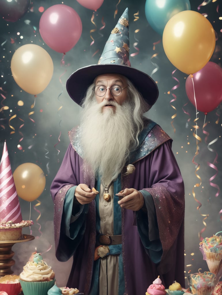 Premium Free ai Images | wizard in crazy party