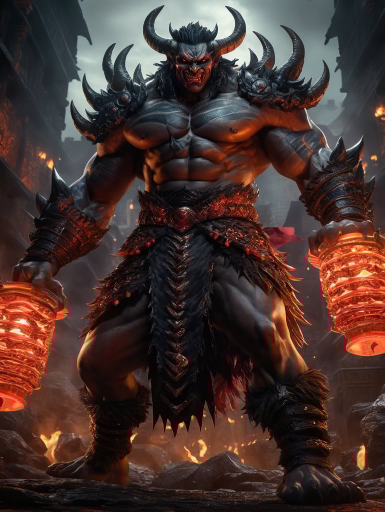 Premium Free ai Images | akaza from demon slayer