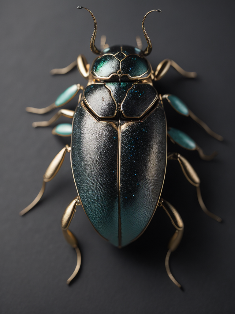 Lumenor AI Image Generation - beautiful beetle metallic gold and green ...