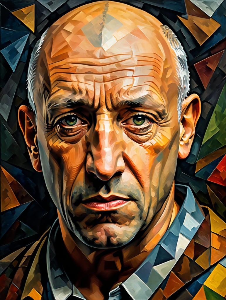 Premium Free ai Images | self portrait pf pablo picasso cubism