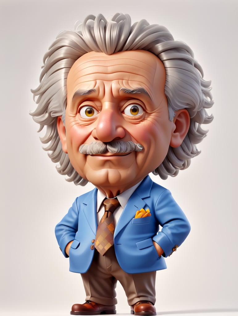 Premium Free ai Images | standing centered portrait of albert einstein ...