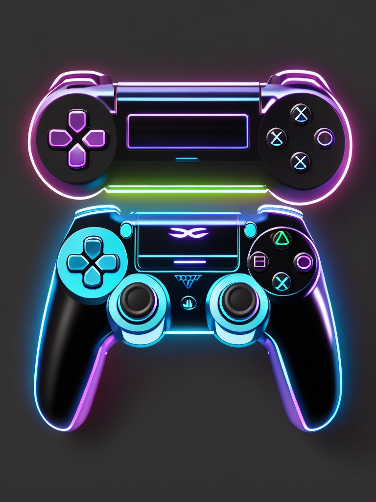 Lumenor AI Image Generation - design futuristic neon colored gaming ...