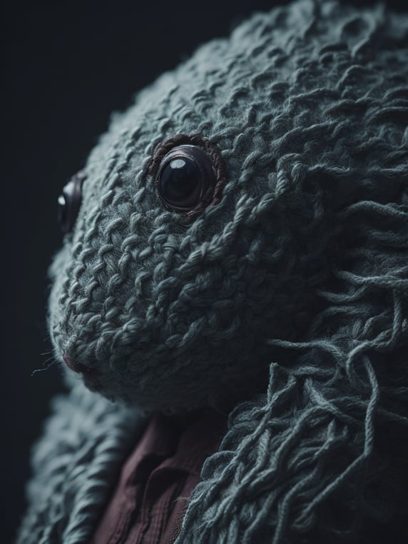 Premium Free ai Images | knitted monster