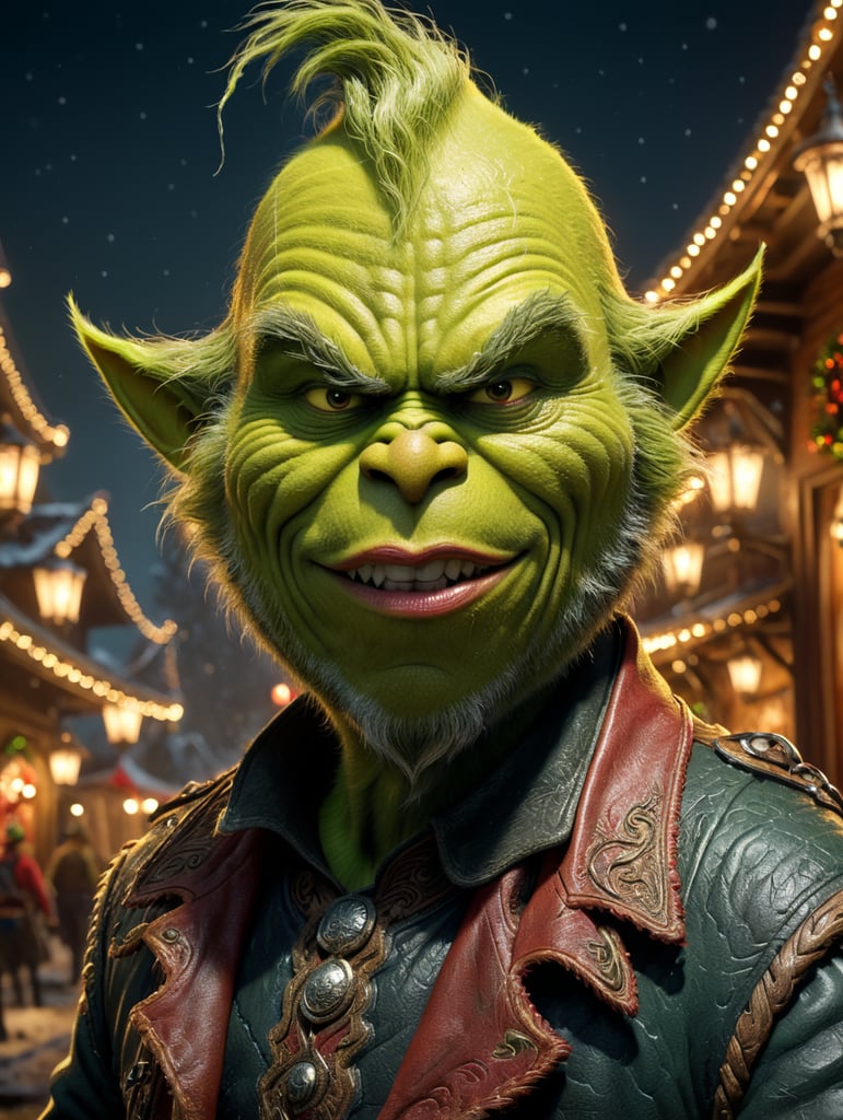 Premium Free ai Images | the grinch cowboy