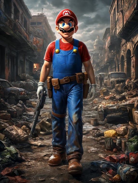 Premium Free ai Images | create for me hyperrealistic photo of mario ...