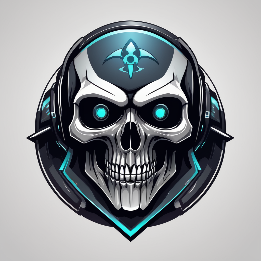 Premium Free ai Images | skull gaming logo futuristic reaper logo ...