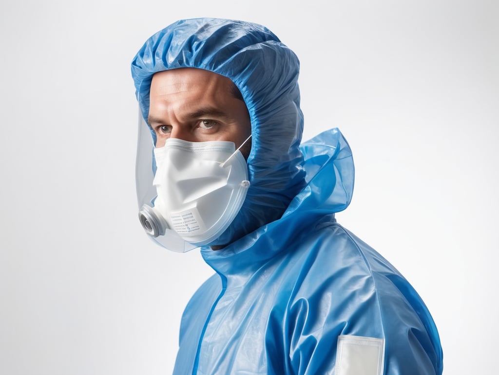 Premium Free ai Images | realistic photo of man wearing blue medical ...