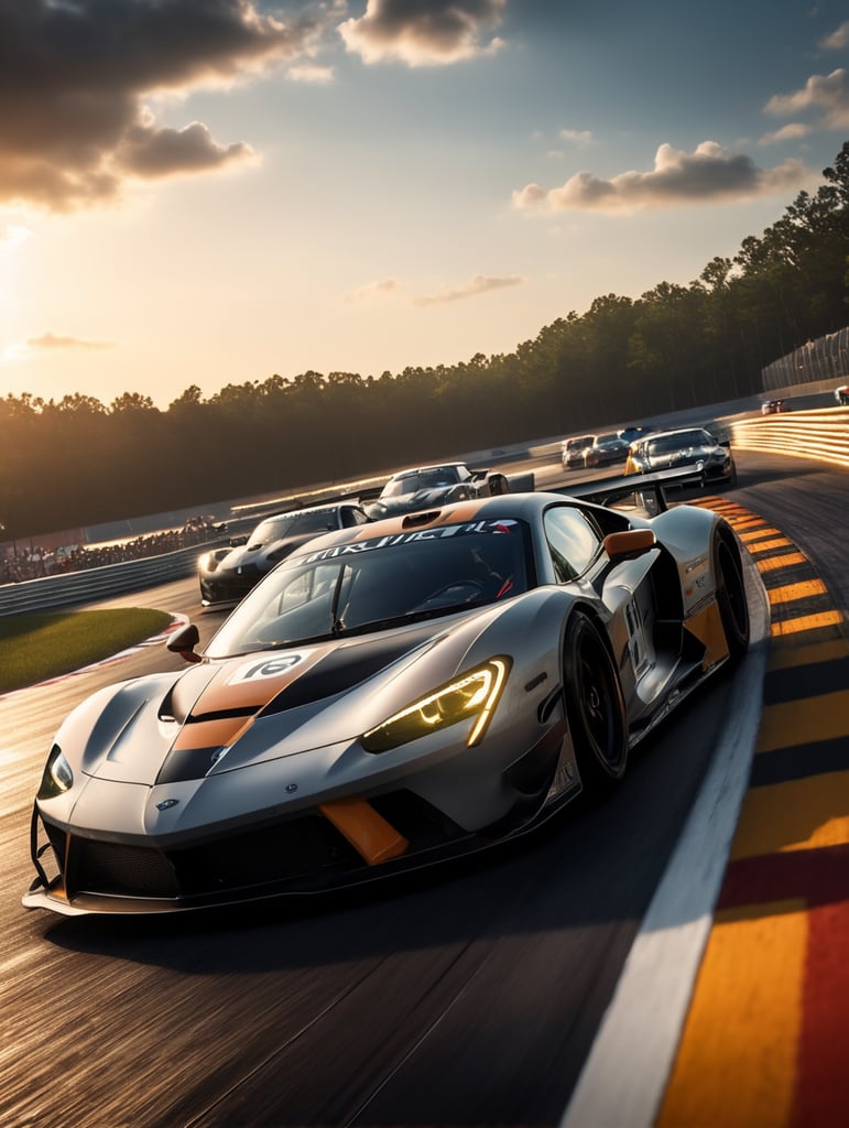 Premium Free ai Images | video game rendering of an epic race track ...