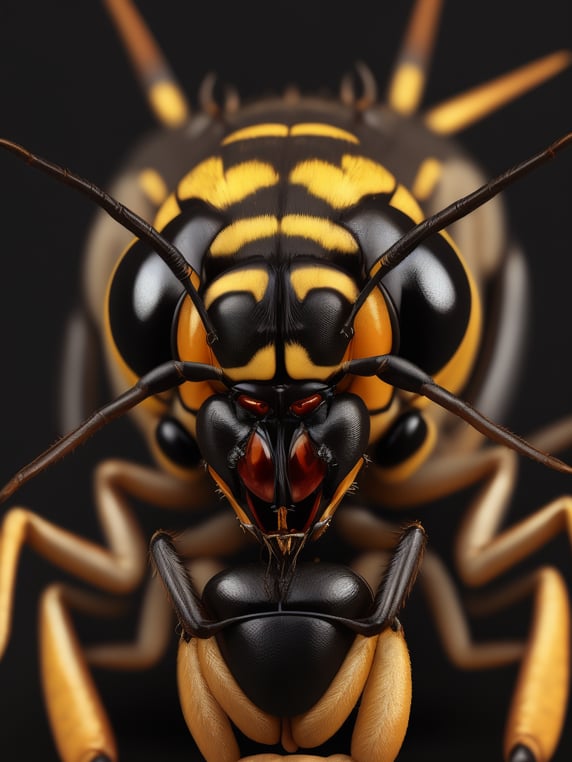 Premium Free ai Images | wasp macro photography close up high quality ...
