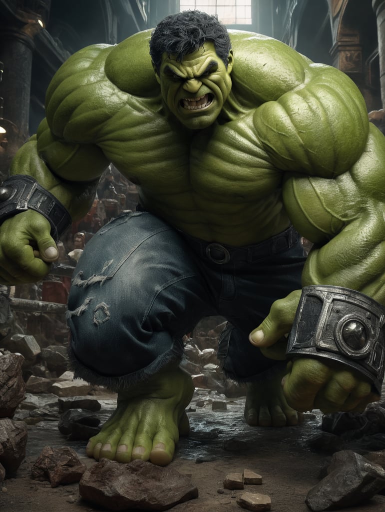 Premium Free ai Images | luigi as the hulk