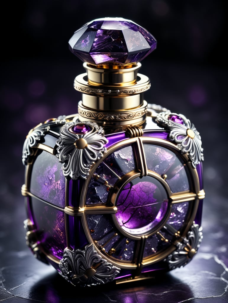Premium Free ai Images | in the image square purple meteorite perfume ...
