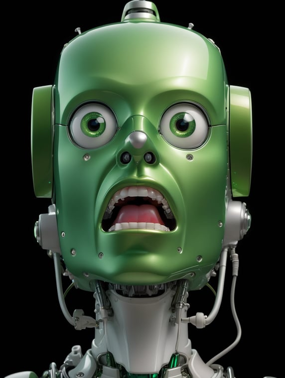 Premium Free ai Images | shocked face expression robot robot who looks ...