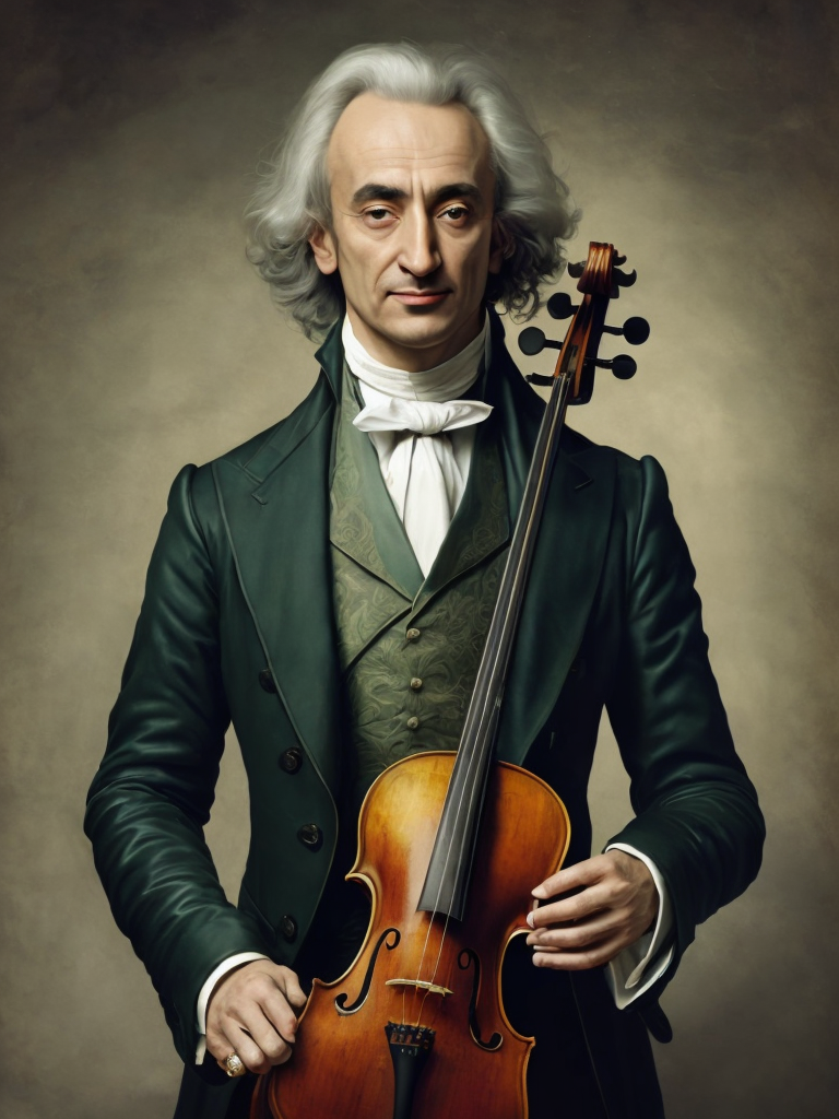 Premium Free ai Images | antonio lucio vivaldi with violin in th ...