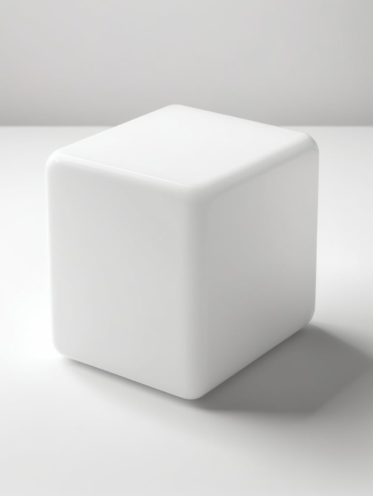 Premium Free ai Images | light gray plastic cube isolated minimal