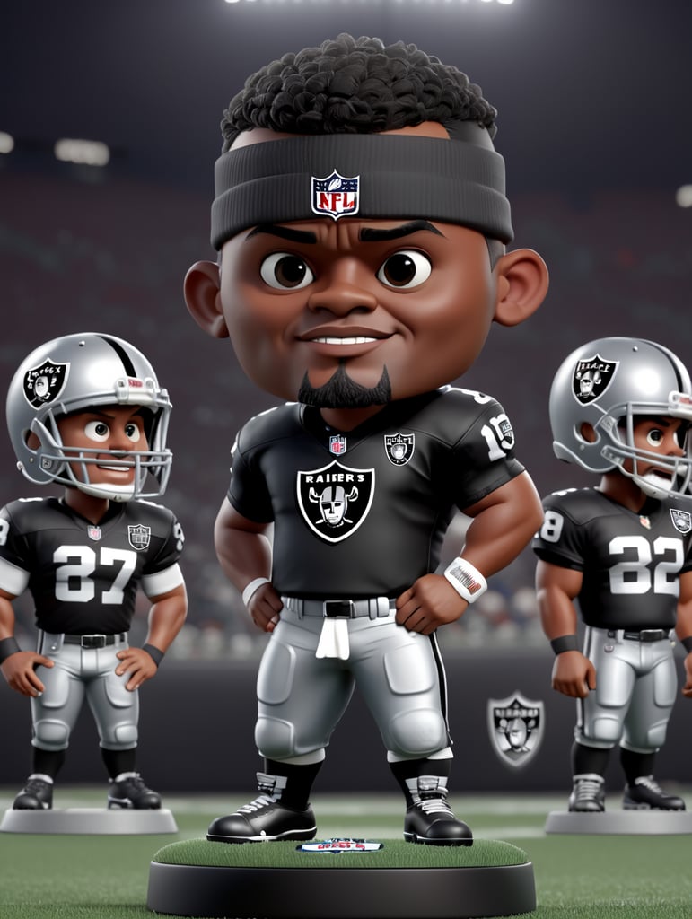 Premium Free ai Images | nfl raiders bobbleheads
