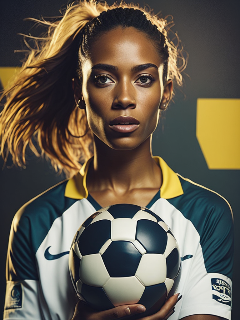 Lumenor AI Image Generation - epic portrait of women soccer player fifa ...