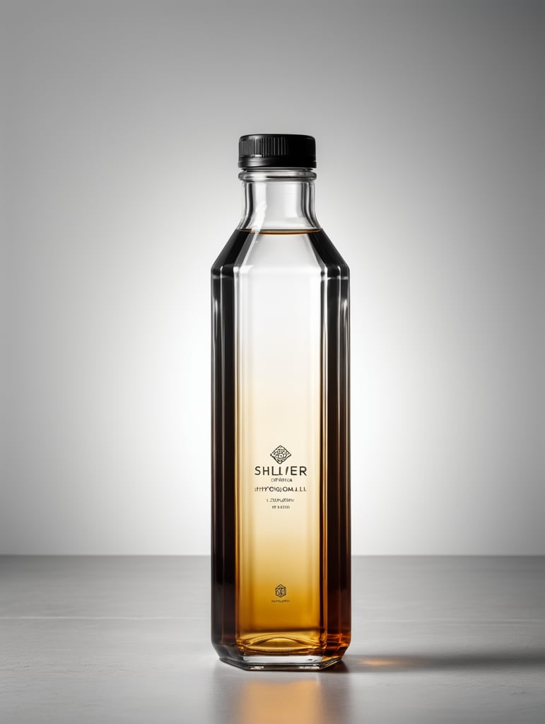 Premium Free ai Images | botella alta minimalista hexagonal de ...