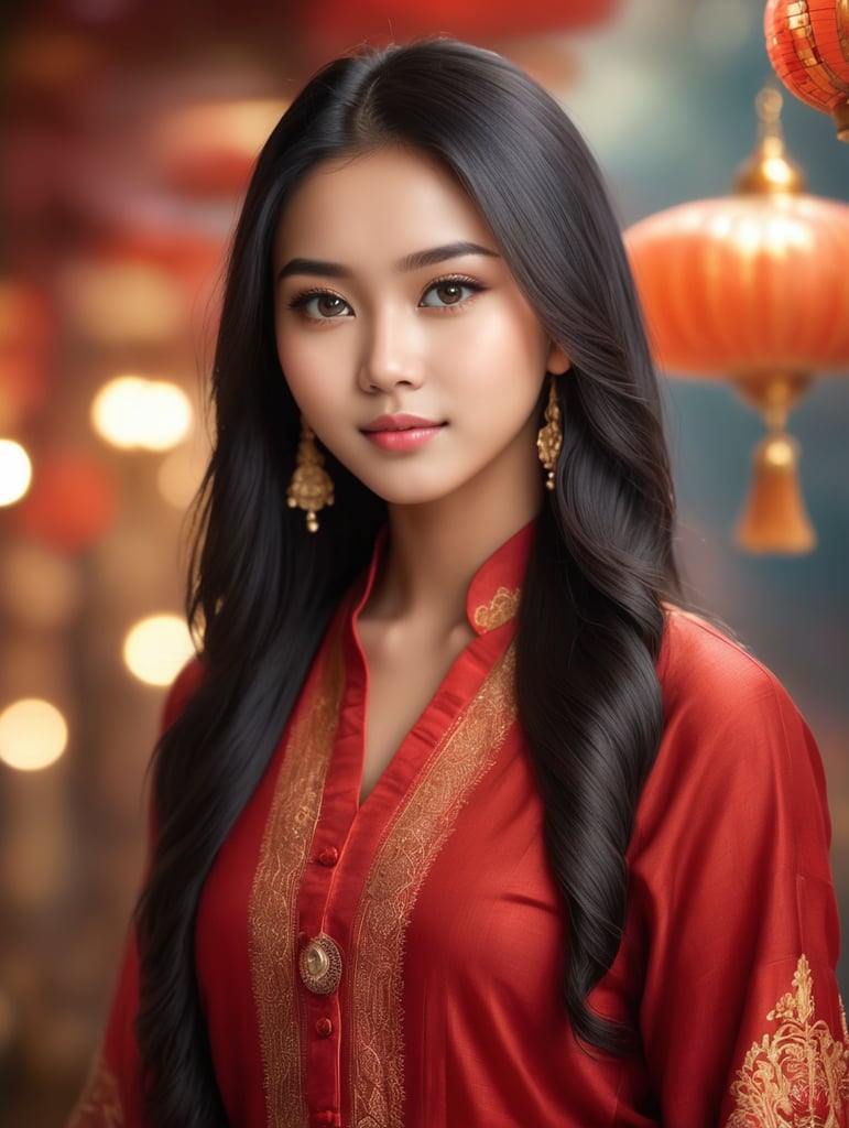 Premium Free ai Images | realistic closeup model portrait beautiful ...