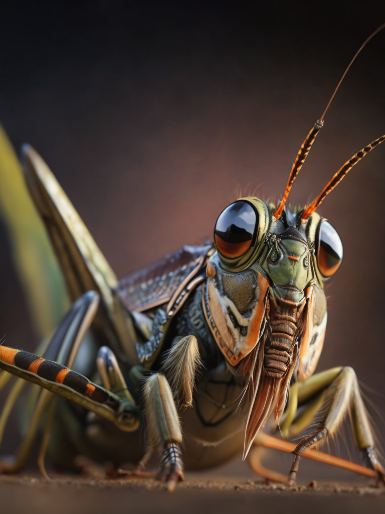 Premium Free ai Images | grasshopper macro photography close up high ...