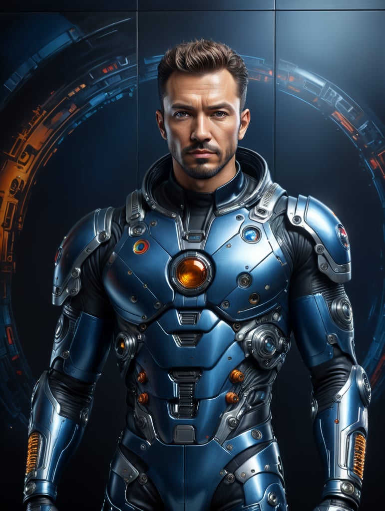Premium Free ai Images | man wearing futuristic spaceman overall ...