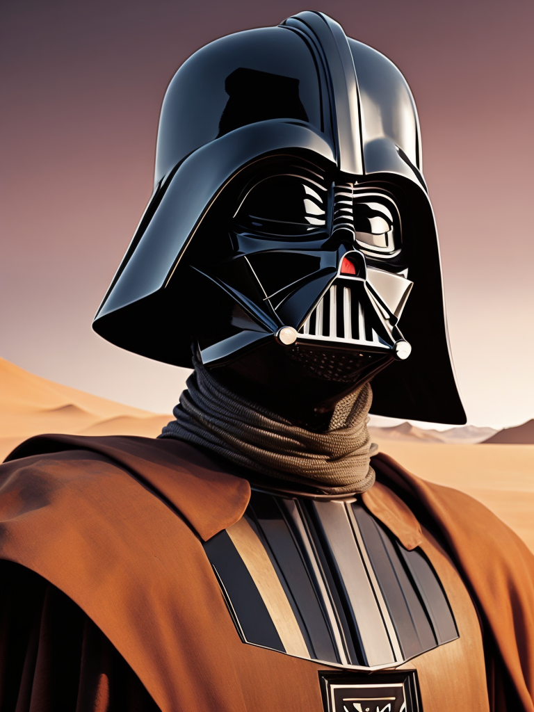 Lumenor AI Image Generation - portrait of darth vader in mad max style ...