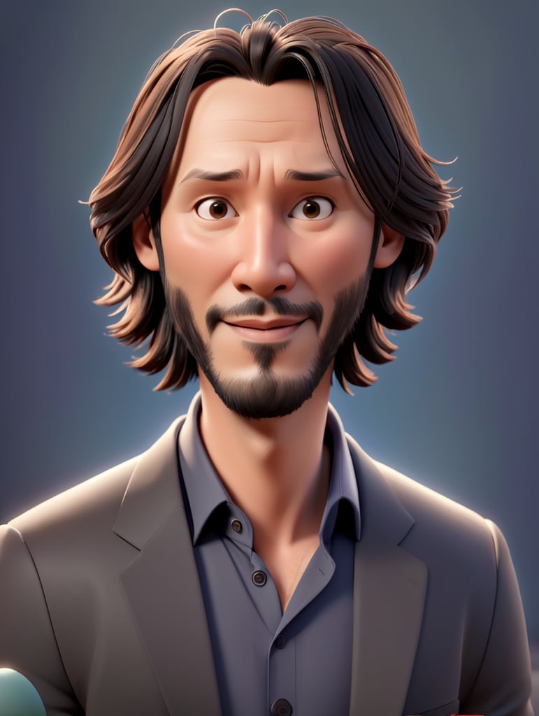 Premium Free ai Images | keanu reeves pixar