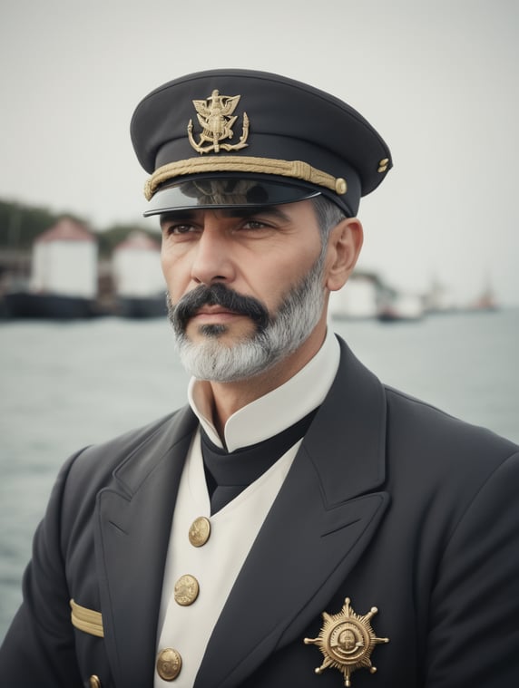 Premium Free ai Images | ship captain