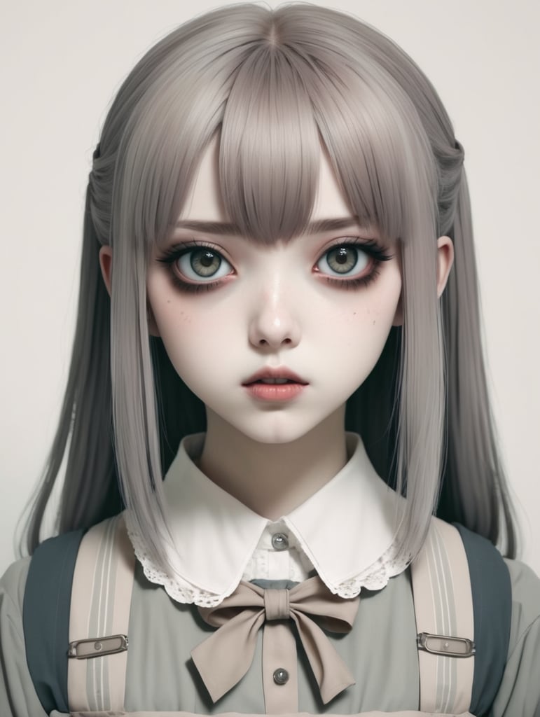 Premium Free ai Images | anime creepy girl