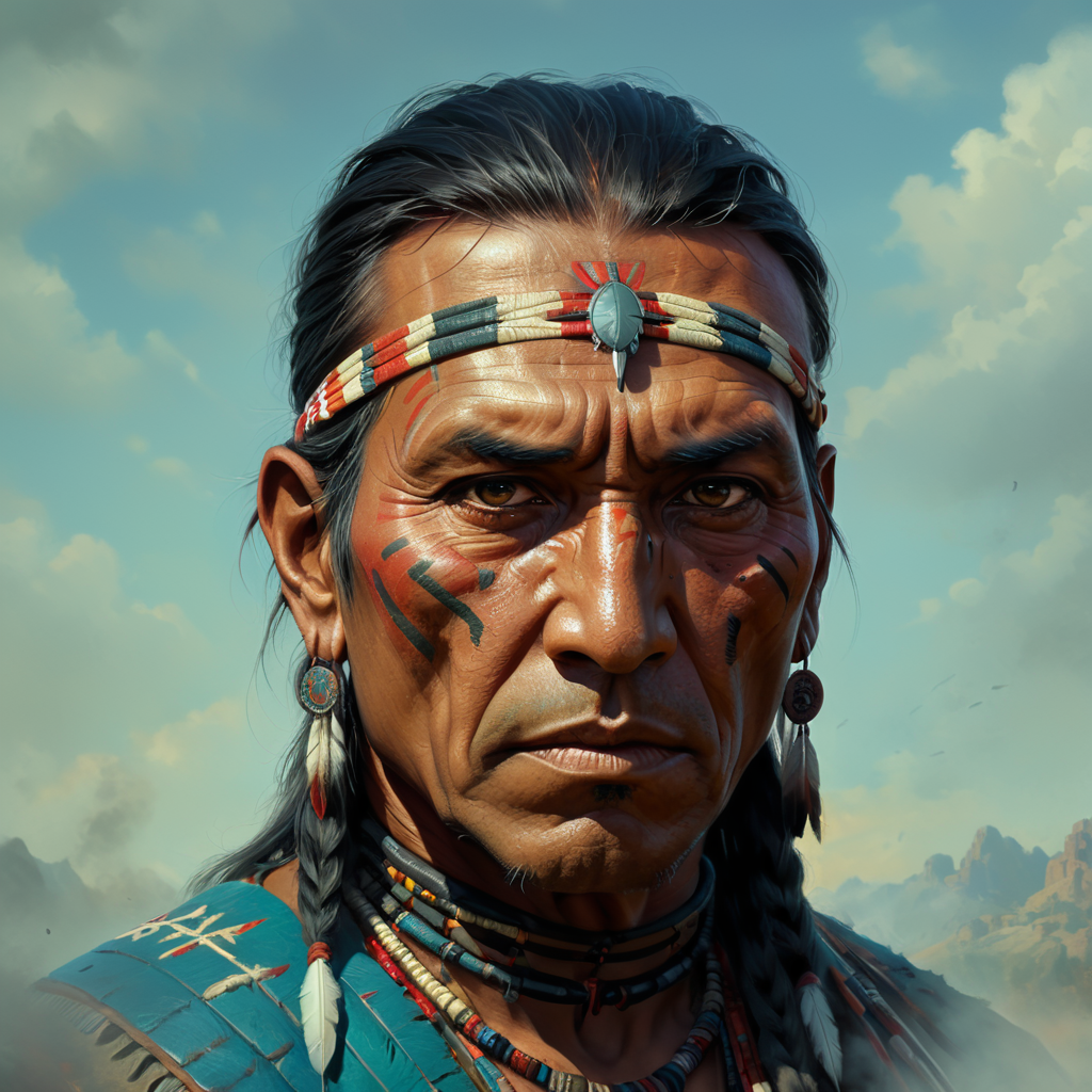 Premium Free ai Images | native americans illustration