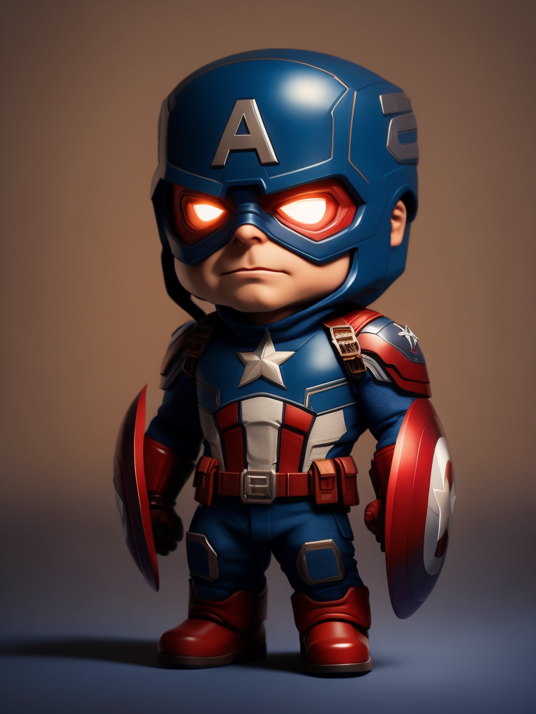 Lumenor AI Image Generation - hyperrealistic captain america in chibi ...