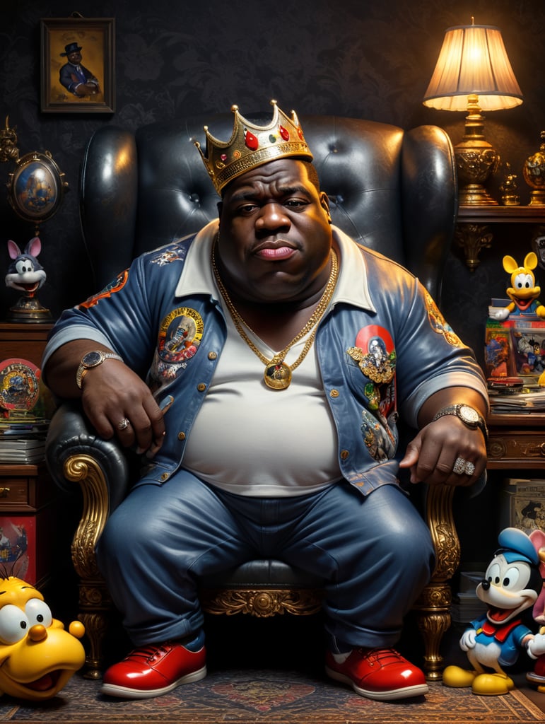 Premium Free ai Images | biggie smalls as cartoon character such as ...