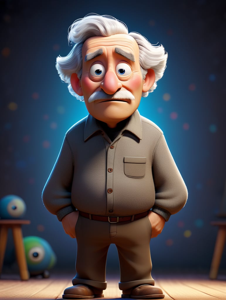 Premium Free ai Images | albert einstein feliz full body and looking at ...