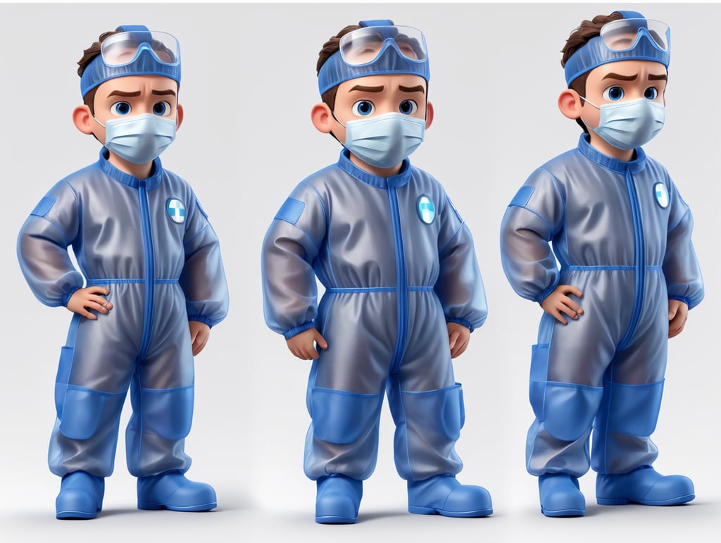 Premium Free ai Images | realistic photo of man wearing blue medical ...