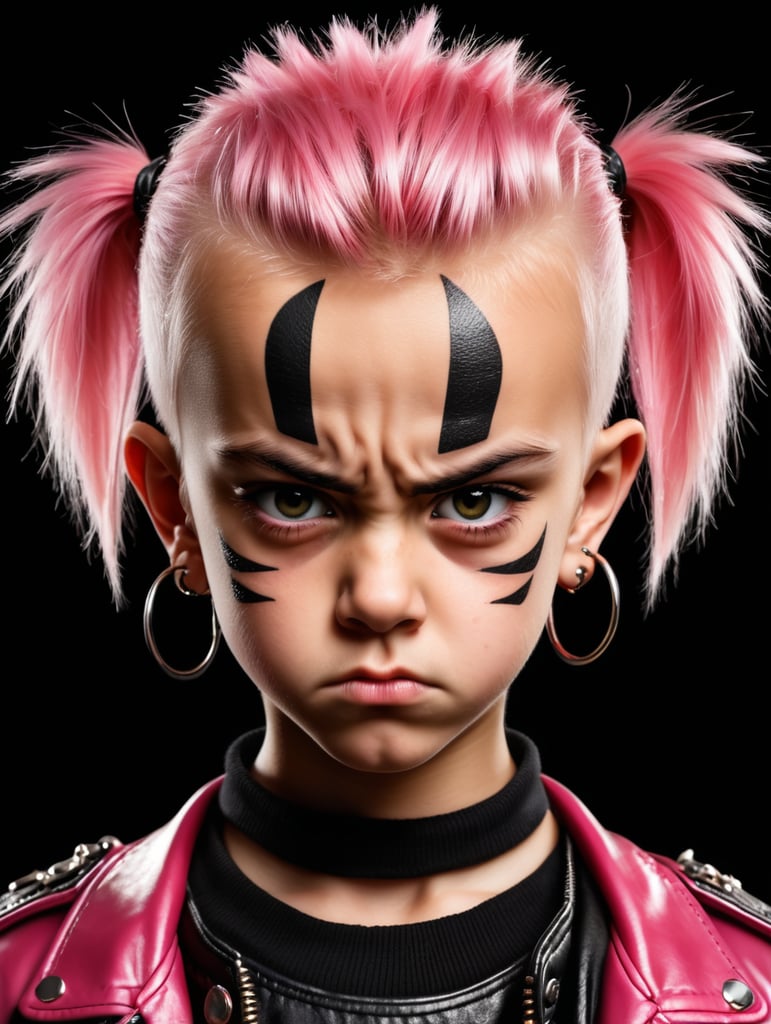 Premium Free ai Images | spoilt brat teenager punk rebel frowning ...