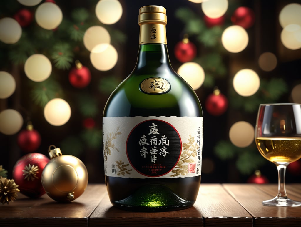 Premium Free ai Images | realistic bottle of sake high quality ...