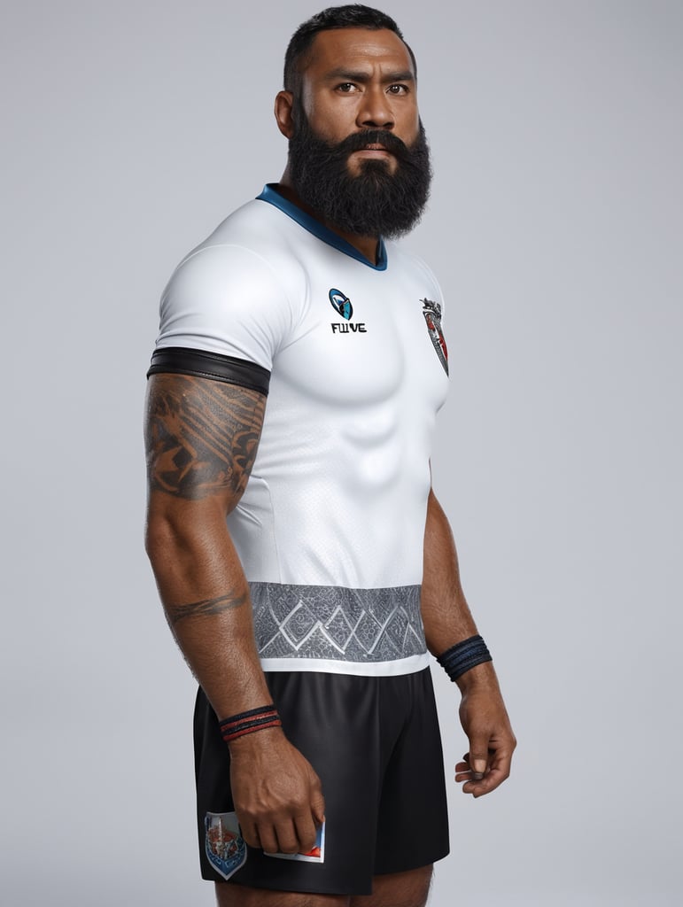 Premium Free ai Images | fijian men with long beard whereing fijian ...