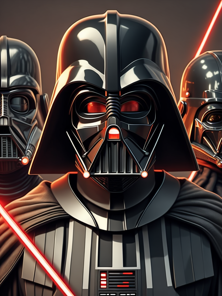 Lumenor AI Image Generation - star wars clone army selfie of darth vader